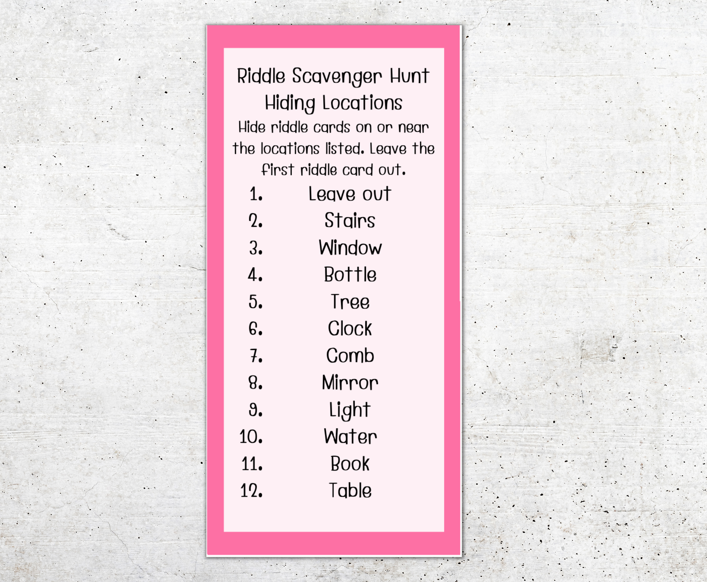 Riddle Scavenger Hunt – Free Print + Play